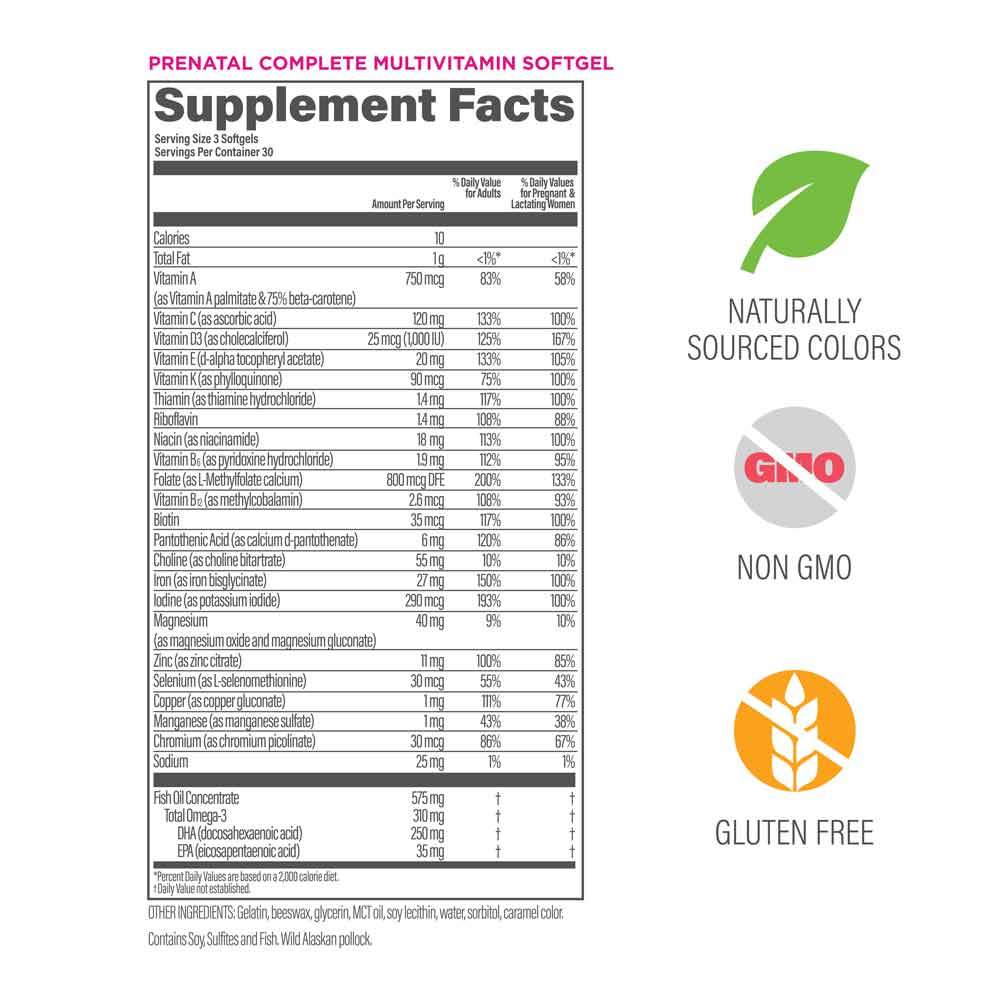 Prenatal Complete Multivitamin Softgel | Mom&Baby2GO